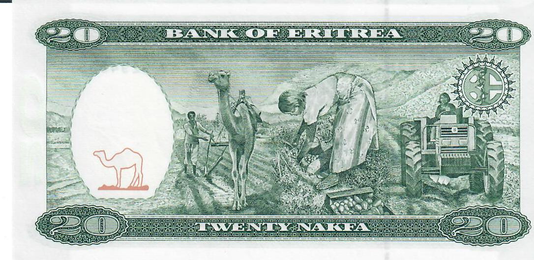 Eritrea 20 Nakfa 1997 Banknote Geldschein unc | MA-Shops