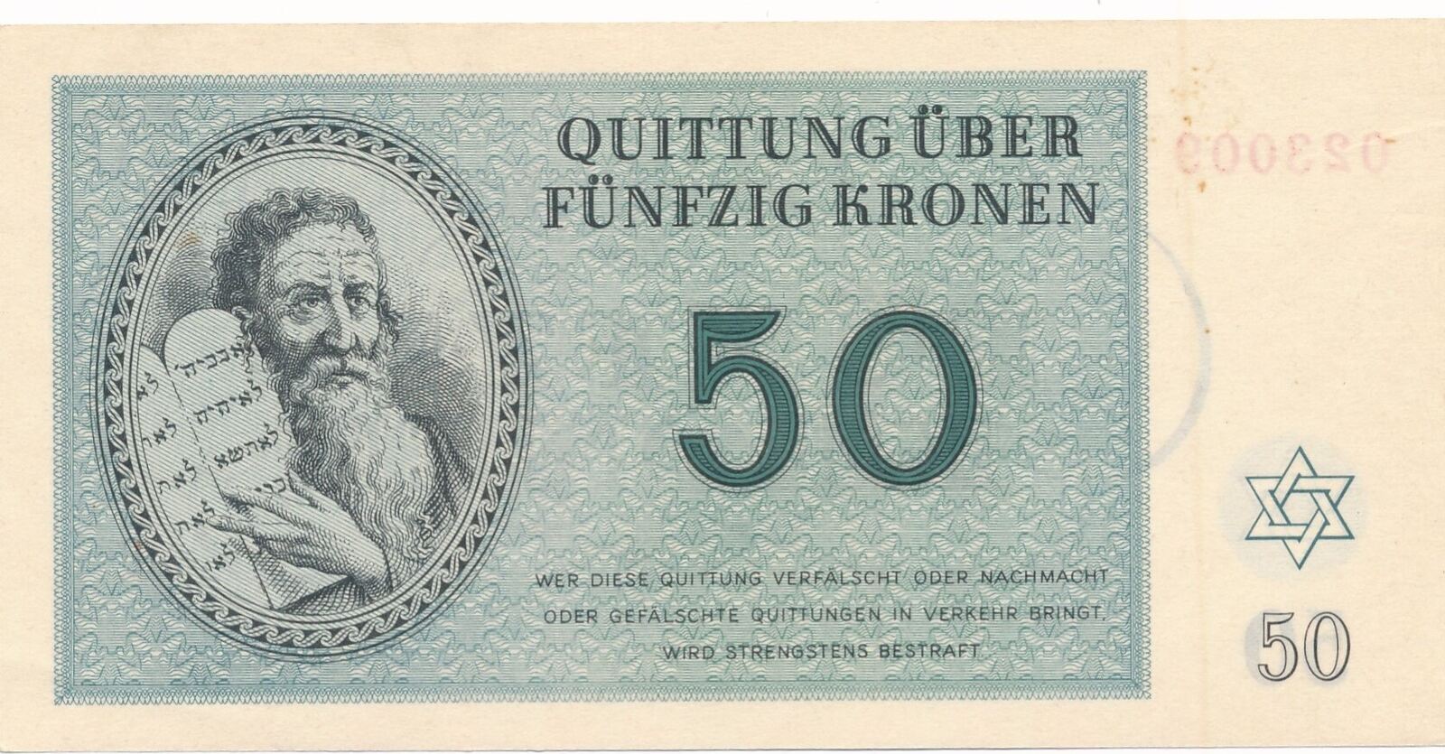 Deutschland Drittes Reich Tschechoslowakei 50 Kronen 1943 Geldschein ...