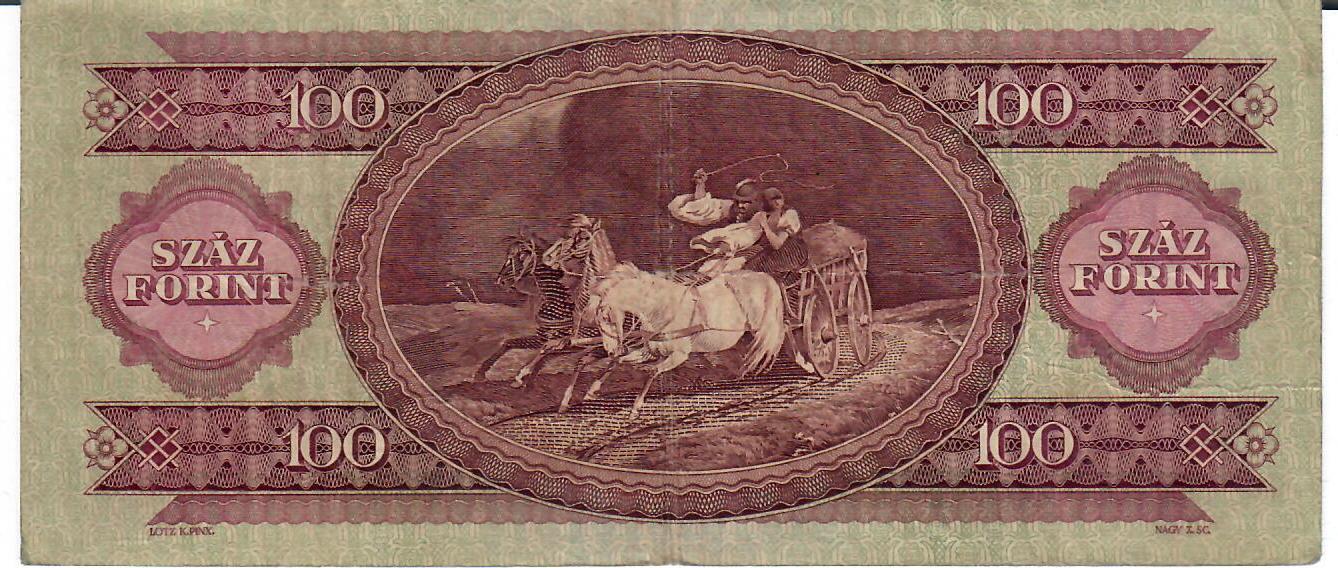 Ungarn 100 Forint 1962 Banknote Geldschein VF gefalten | MA-Shops