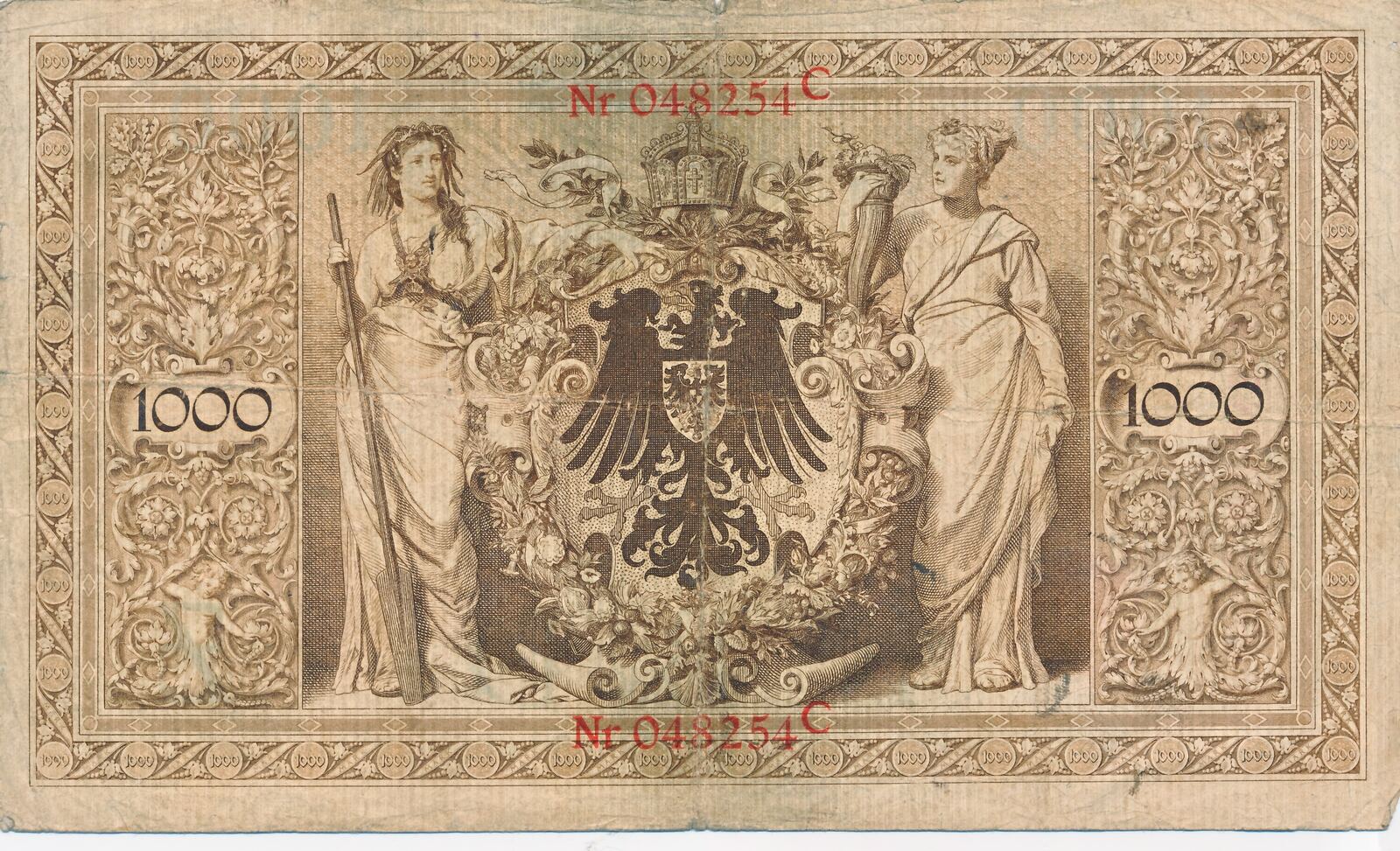 Deutschland Deutsches Reich Kaiserreich 1000 Mark Reichsbanknote 1.7 ...