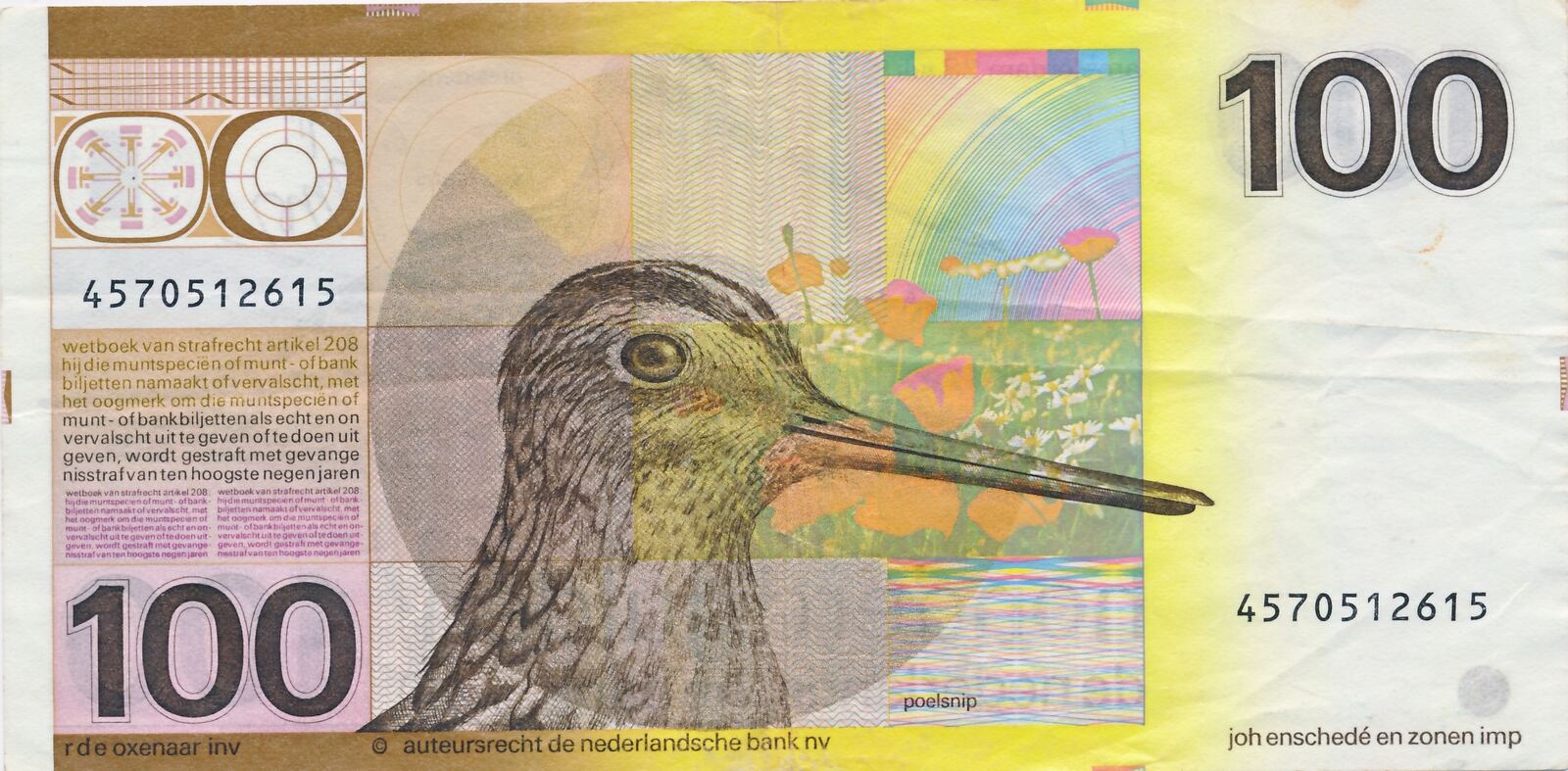 Niederlande Holland 100 Gulden 1977 Geldschein Banknote VF | MA-Shops