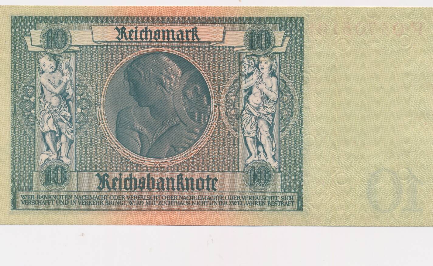 Deutschland Deutsches Reich Drittes Reich 10 Mark Reichsbanknote ...