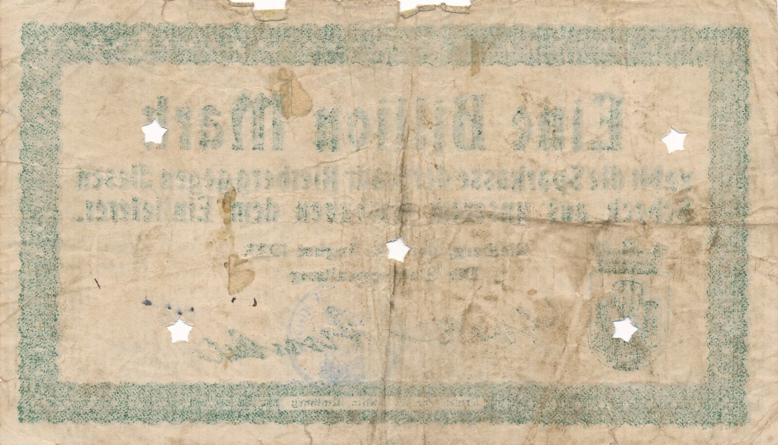 Deutsches Reich Deutschland 1 Billion Mark 1923 Notgeldschein Notgeld ...