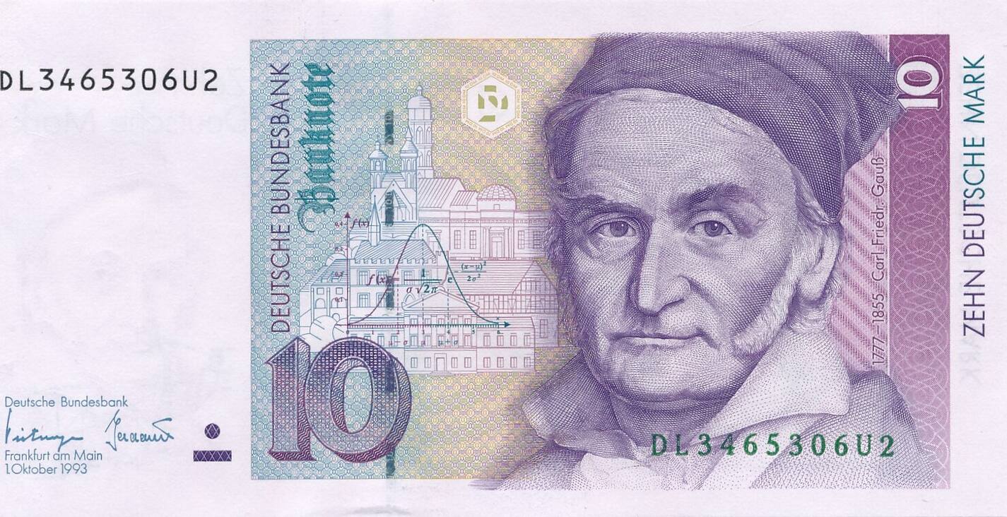 Deutschland BRD 10 Deutsche Mark Bundesbanknote 1993 Standardnote ...