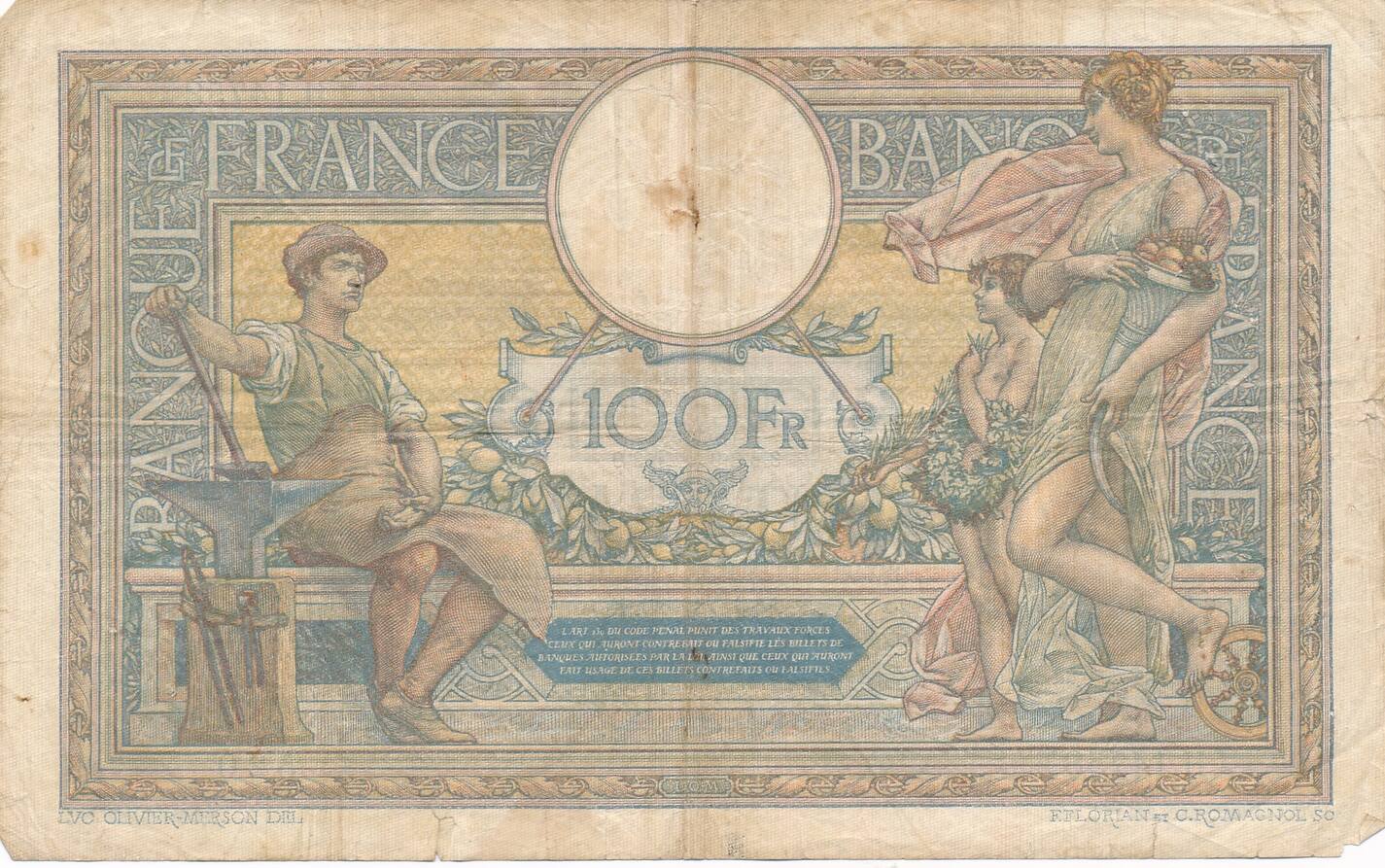 Frankreich 100 Francs 1926 H.14758 IV, F | MA-Shops