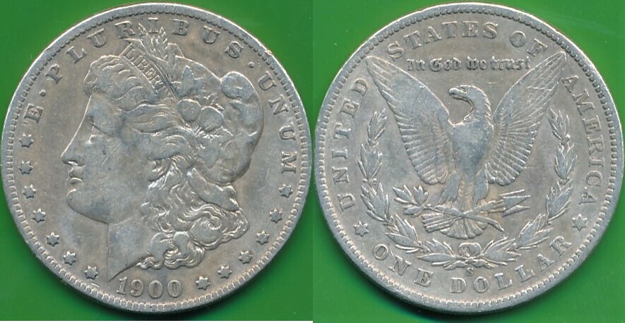 USA - Vereinigte Staaten v. Amerika $ 1 Dollar 1900 S San Francisco VF ...