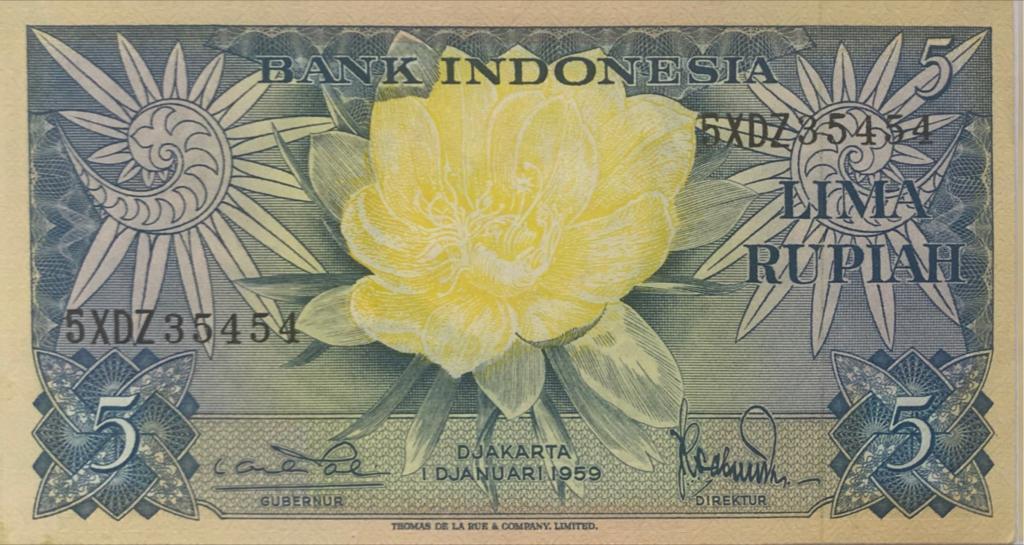 Indonesien 5 Rupiah 1959 AU-55 | MA-Shops