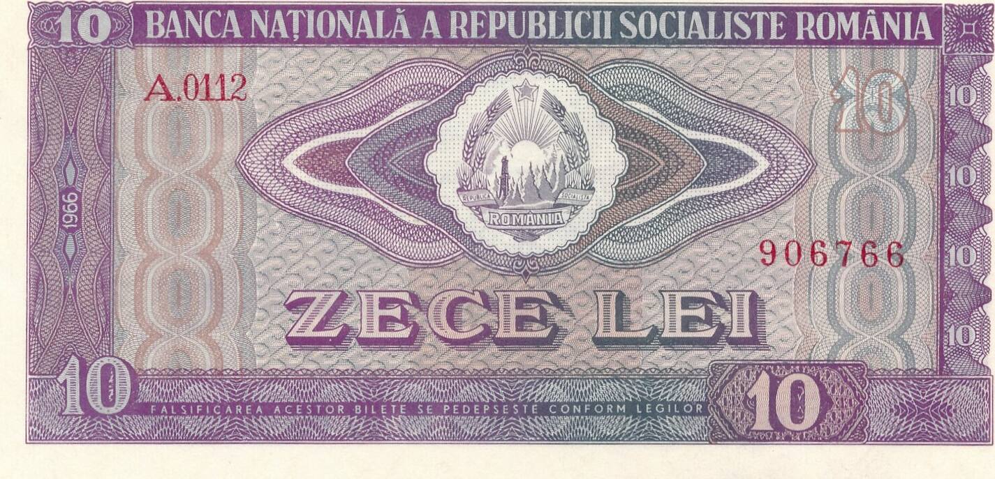 Rumänien 10 Lei 1966 Romania - Zece Lei unc | MA-Shops