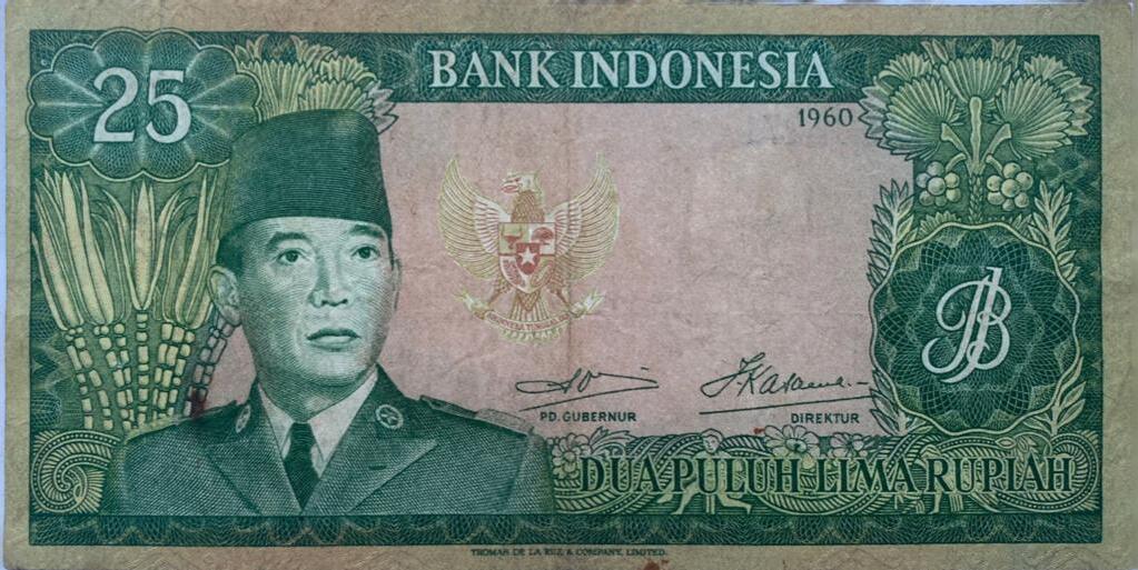 Indonesien 25 Rupiah 1960 SUKARNO EF+ | MA-Shops