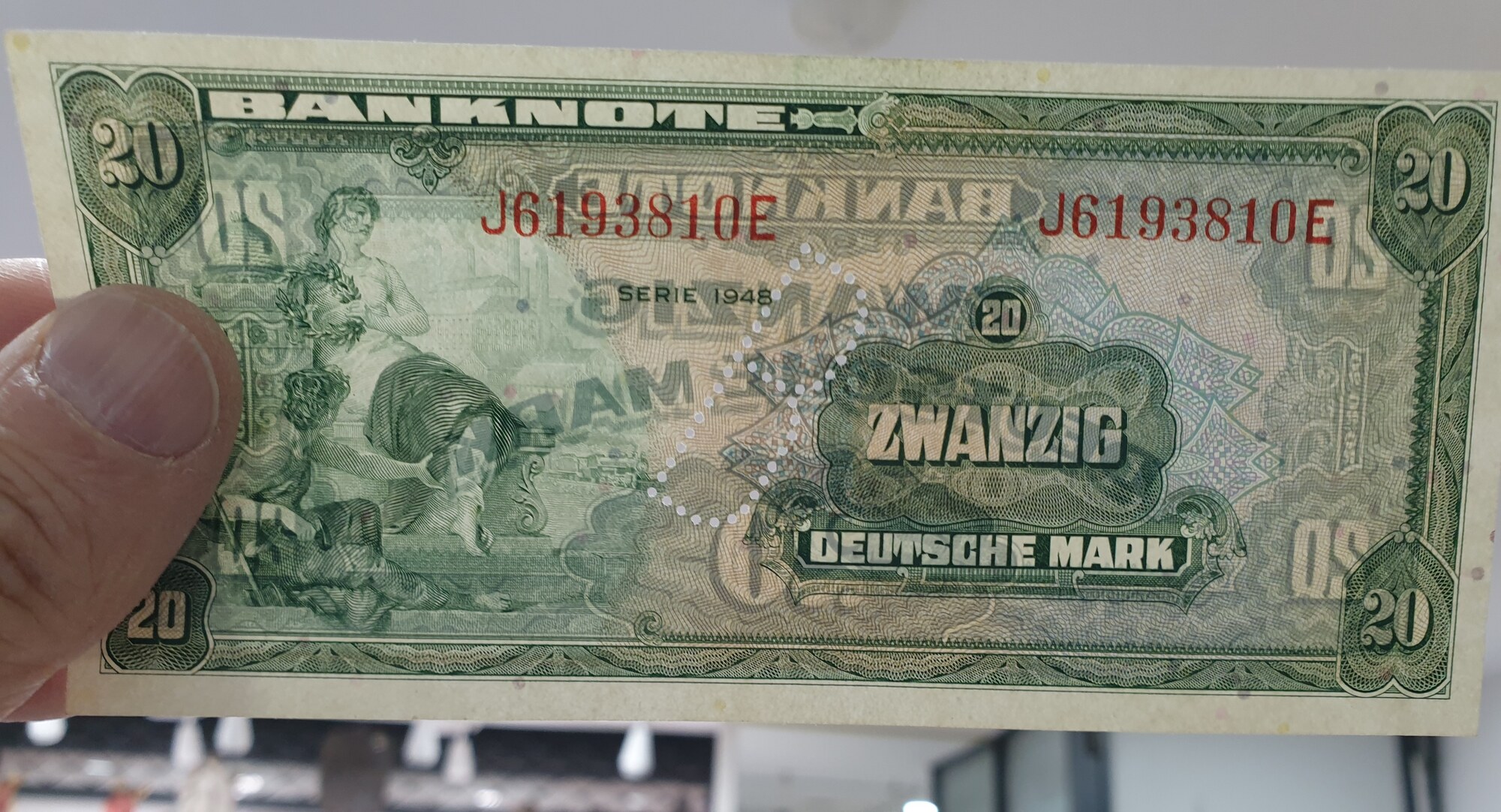 Deutschland BRD Bank Deutscher Länder 20 Deutsche Mark 1948 mit B ...