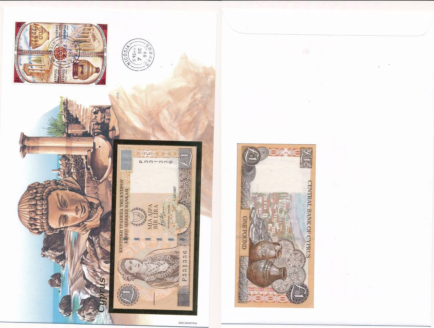 Zypern K br s 1 Pound Lira 1997 Banknotenbrief Unc MA Shops zypern-k-br-s-1-pound-lira-1997-banknotenbrief-unc-ma-shops