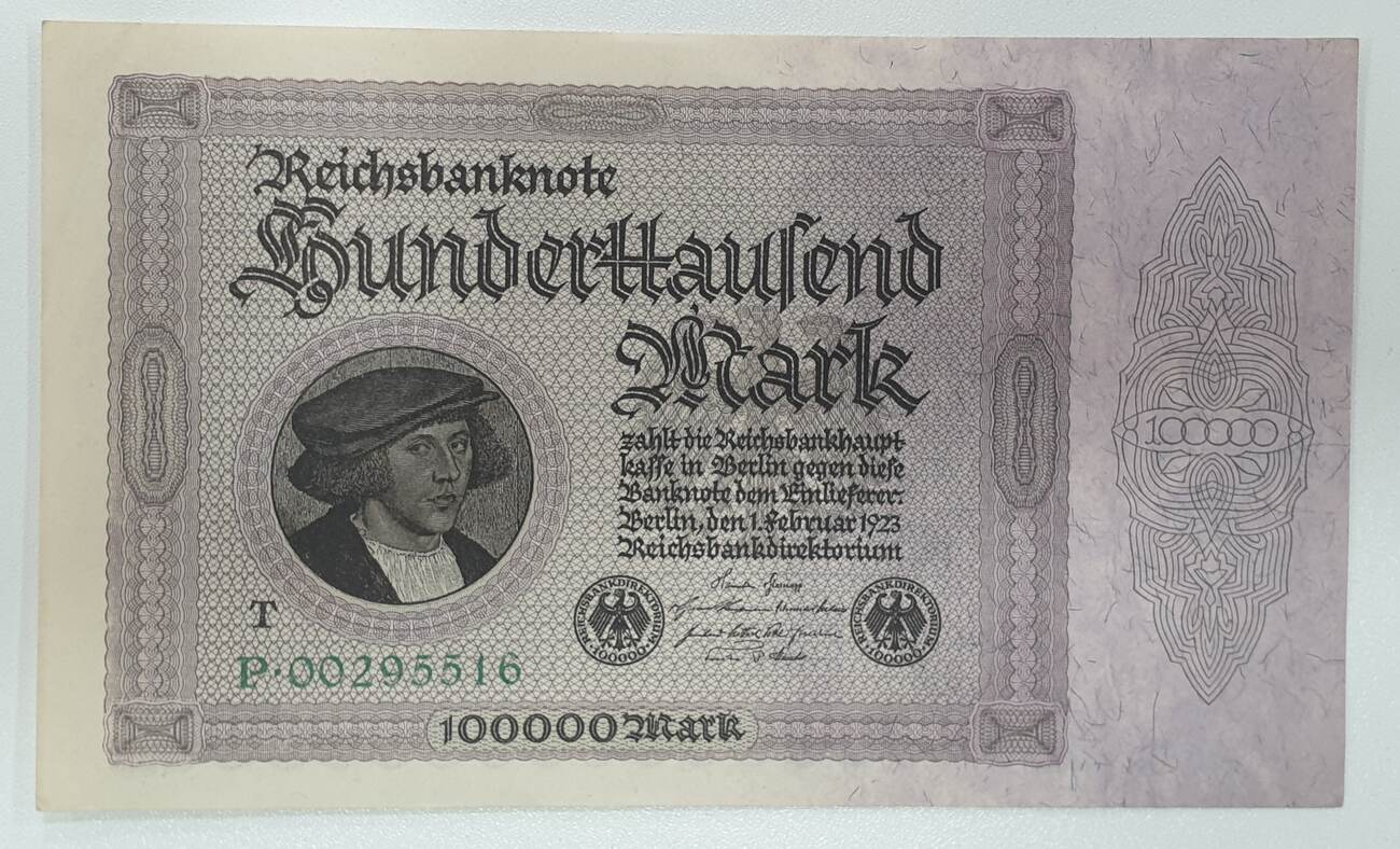 Deutsches Reich Deutschland 100000 Mark, Reichsbanknote 1923 KN ...