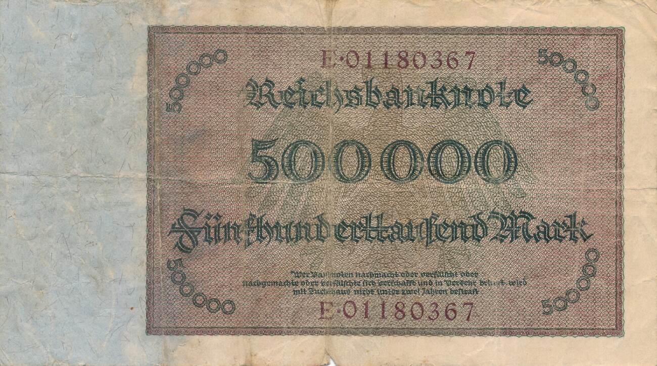 Deutsches Reich Deutschland Weimarer Republik 500000 Mark ...