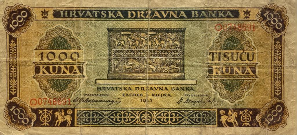 Kroatien 1000 Kuna 1943 VF- | MA-Shops