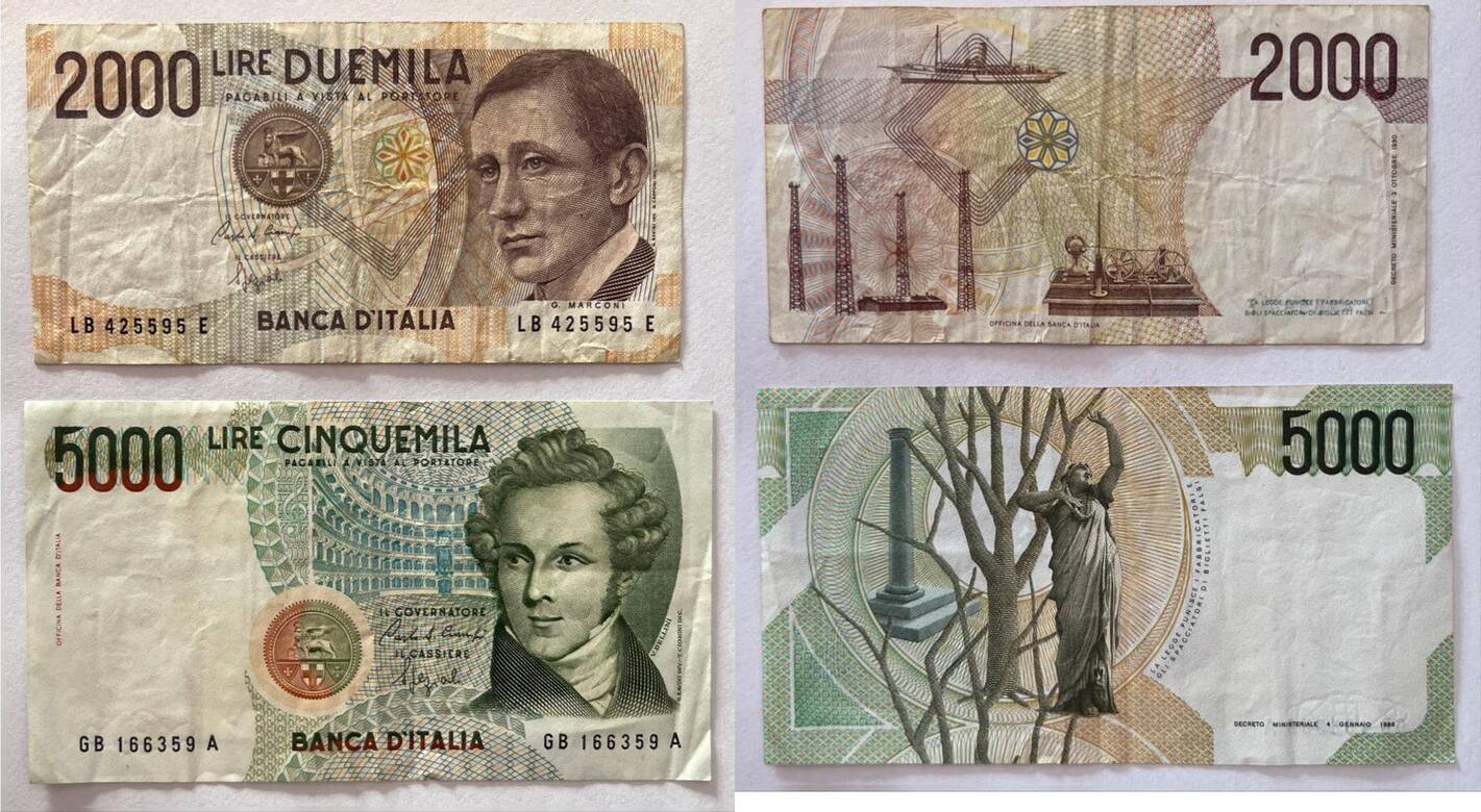 Italien 2000, 5000 Lire (1990-1992), (1985-1996) IV, VF | MA-Shops