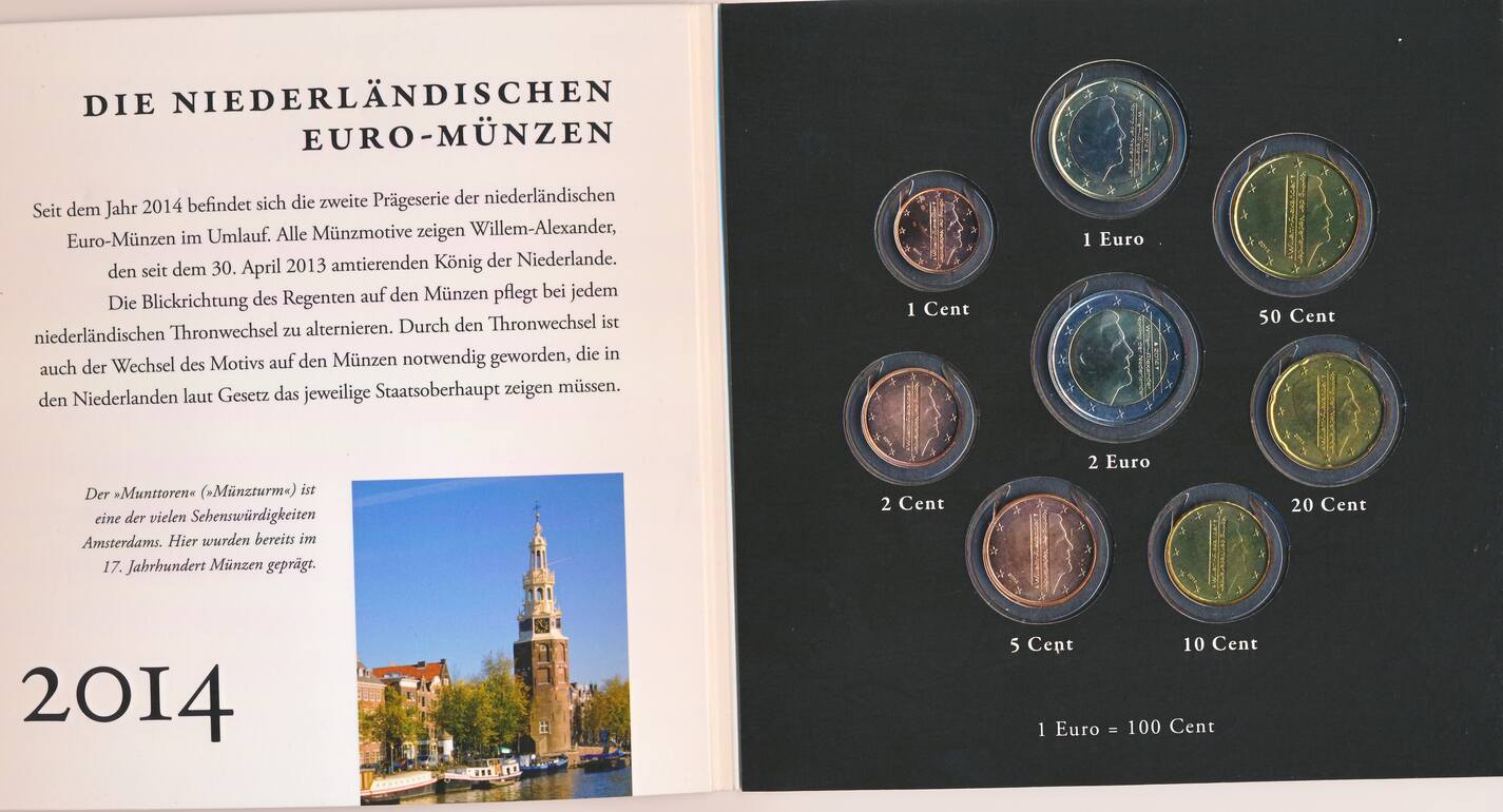 Niederlande 3,88 Euro und 8,90 Gulden 2014 KMS Euro-Gedenkmünzen und ...