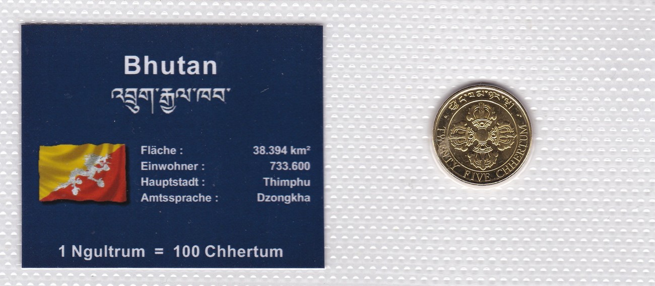 Bhutan 25 Chhertum 1979 Münzen Set original verschweißt UNC | MA-Shops