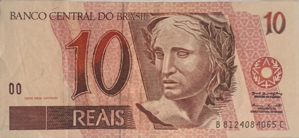 Brasilien 10 Reals (1997-2010) Banknote, SCULPTURE EF+ | MA-Shops
