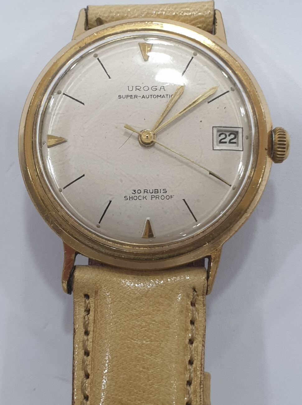 mechanische Armbanduhr vintage UROGA Super-Automatic, 30 Rubis ...