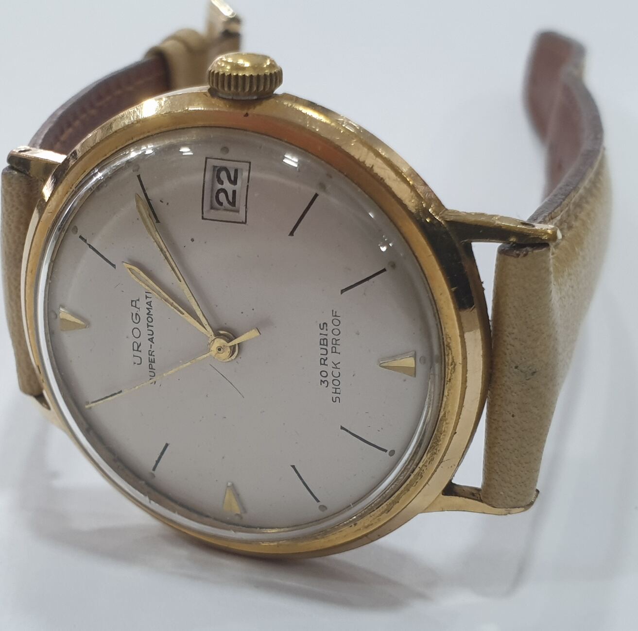 mechanische Armbanduhr vintage UROGA Super-Automatic, 30 Rubis ...
