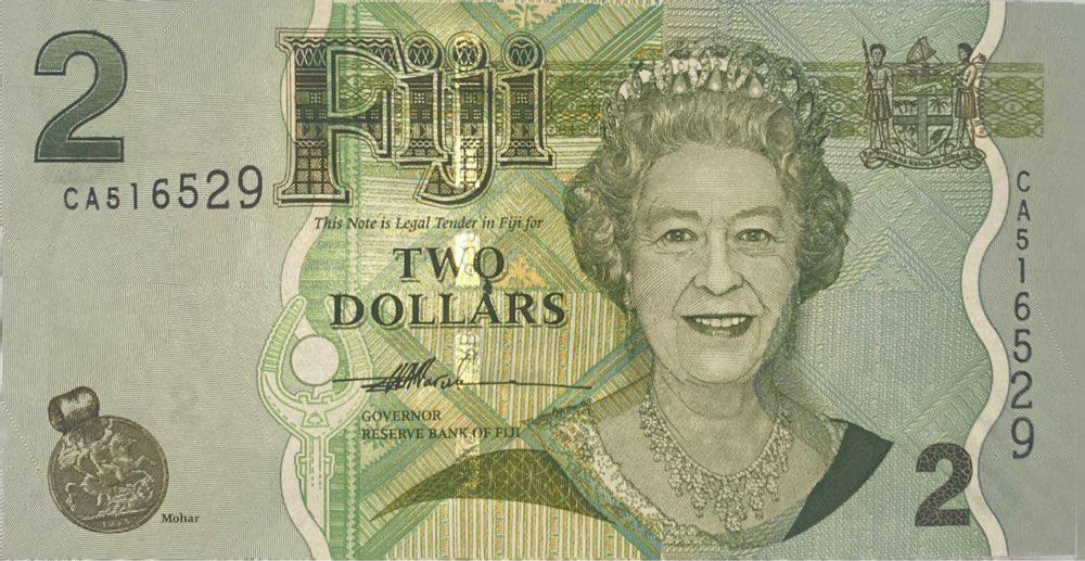 Fiji 2 Dollars o.D.(2007) Banknote, QUEEN ELIZABETH II I | MA-Shops