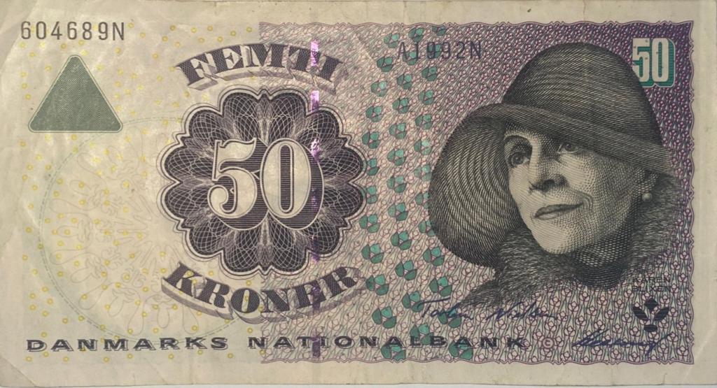 Denmark,Dänemark 50 Kroner (1999-2002) Banknote VF | MA-Shops