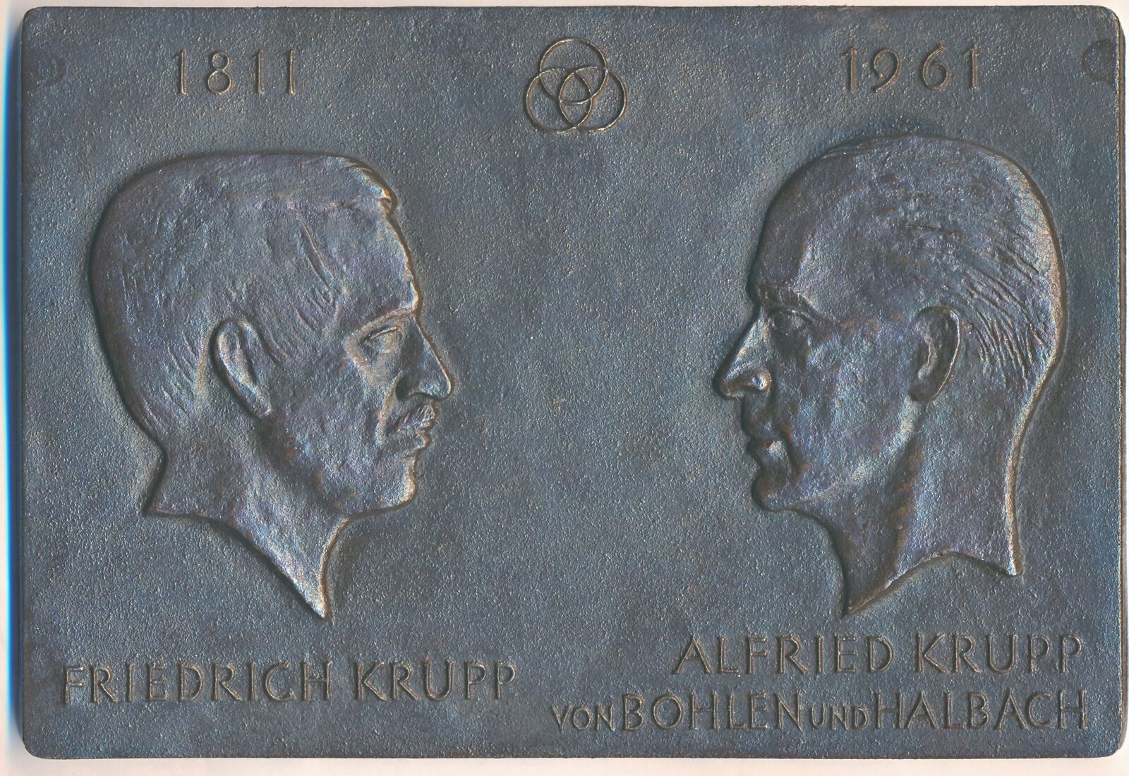 Essen Deutschland Eisenrelief, Eisenguss Plakette 1811-1961 150 Jahre ...