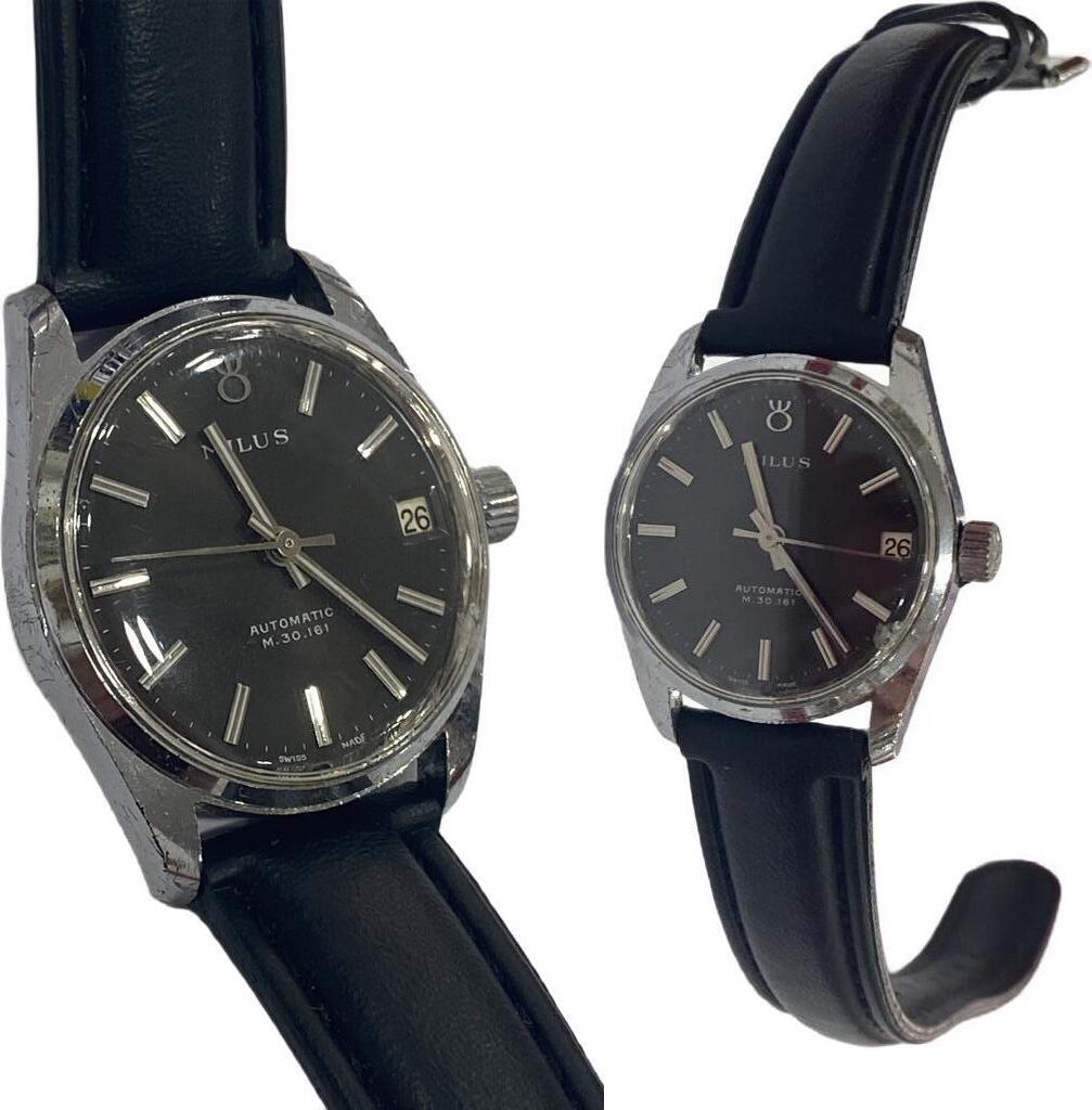 Swiss Made Armbanduhr vintage MILUS, Automatic, M.30.161, Uhr mit normalen Gebrauchsspuren ...