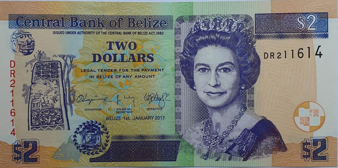 2 Dollars 2017 Banknote Belize I | MA-Shops