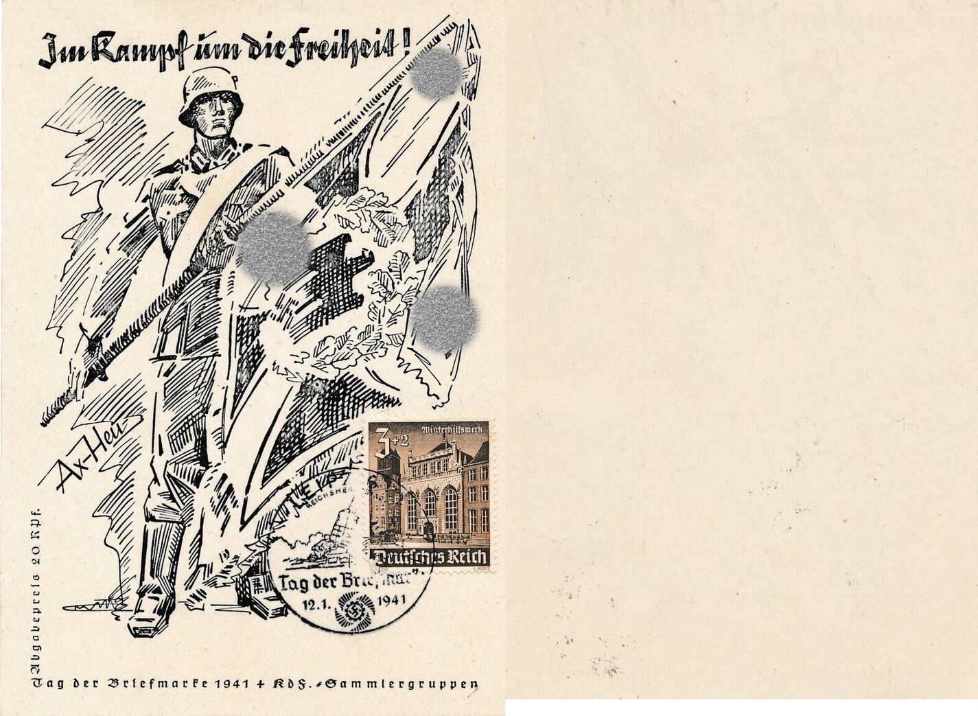 Deutschland Drittes Reich, Deutsches Reich Postkarte, Propaganda 1941 ...