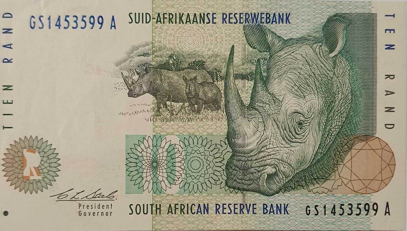 Südafrika 10 Rand 1993 Banknote AU-55 | MA-Shops