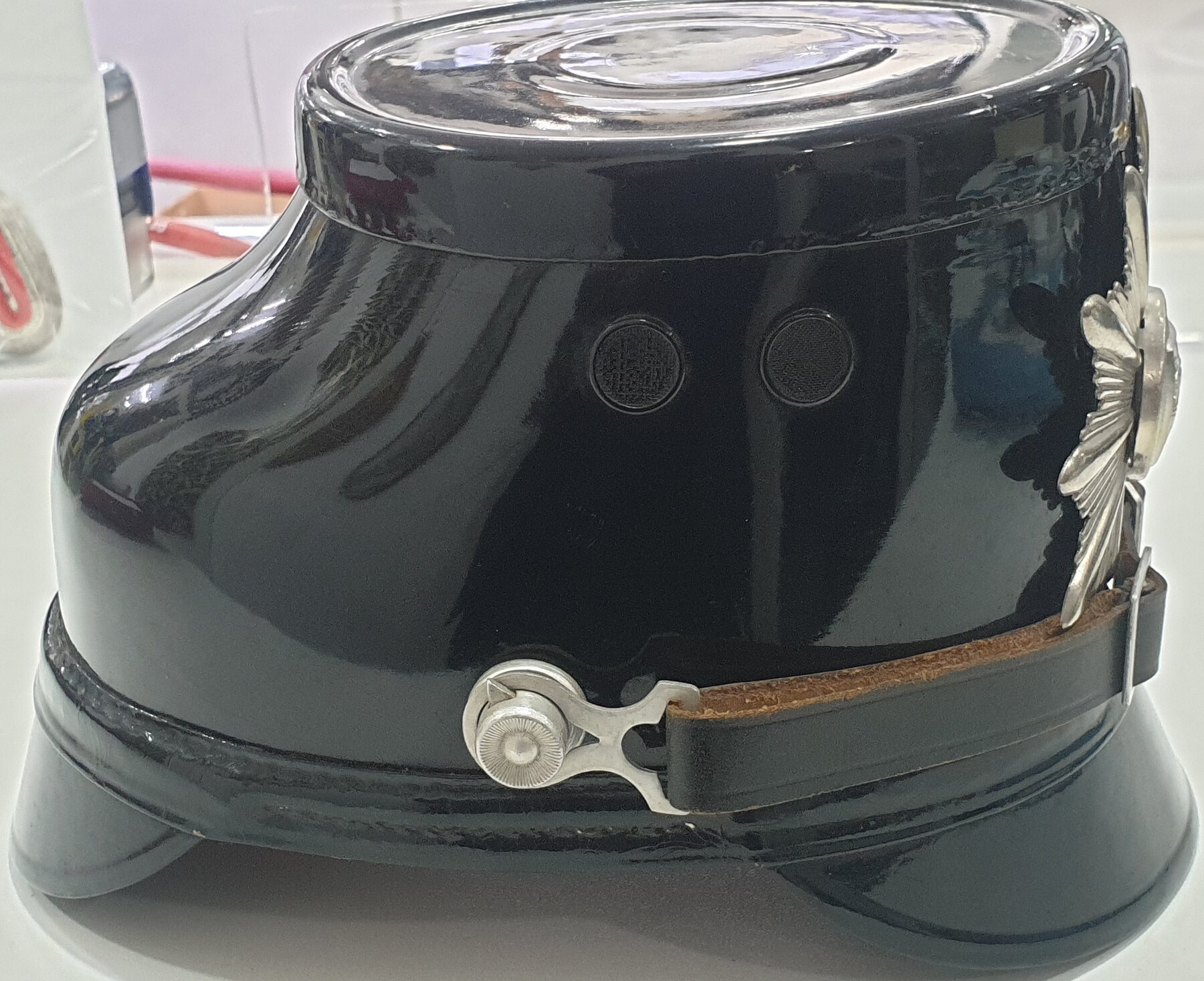 Deutschland BRD Helm Tschako Helm Polizei nach 1945 Polizeitschako für ...