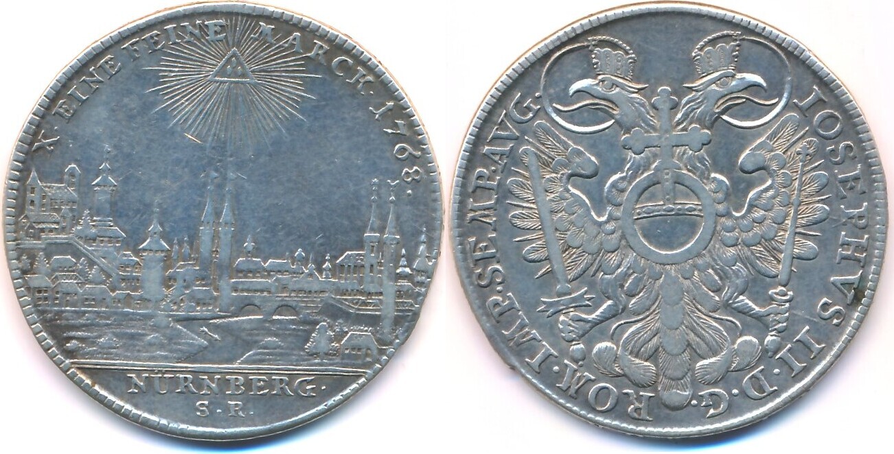 Altdeutschland 1 Taler Thaler 1768 S.R. Nürnberg-Stadt ...