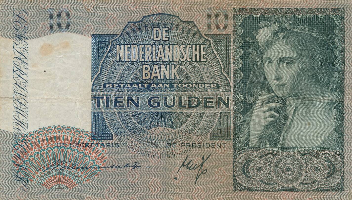 Niederlande 10 Gulden 14.10. 1940 Tien Gulden VF | MA-Shops