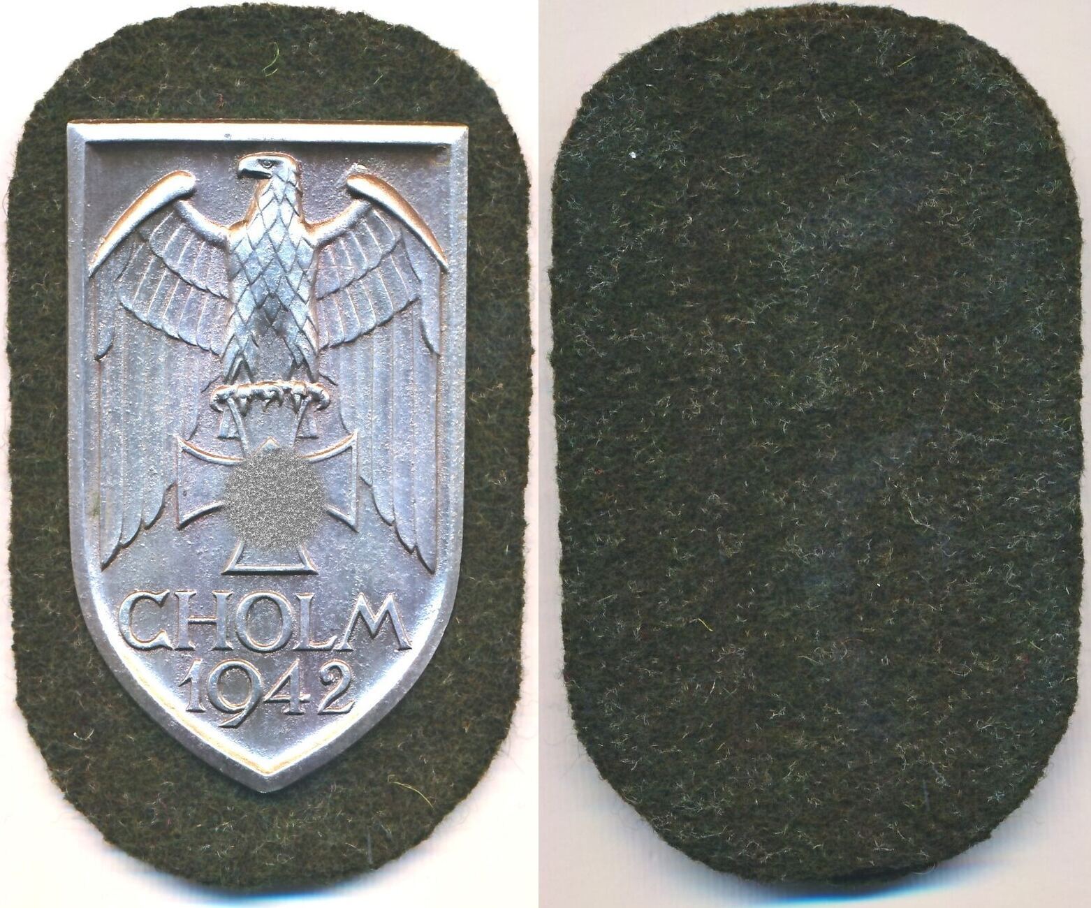 Deutschland Drittes Reich II.Wk, Militaria Abzeichen 1942 Cholmschild ...