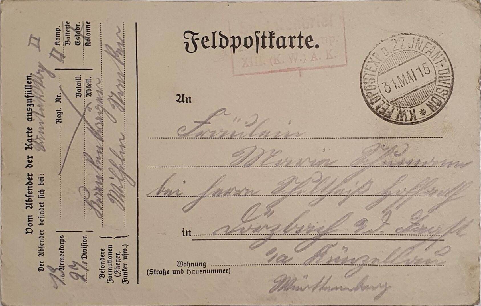 Deutschland Deutsches Reich AK Ansichtskarte Postkarte, I. WK Weltkrieg ...
