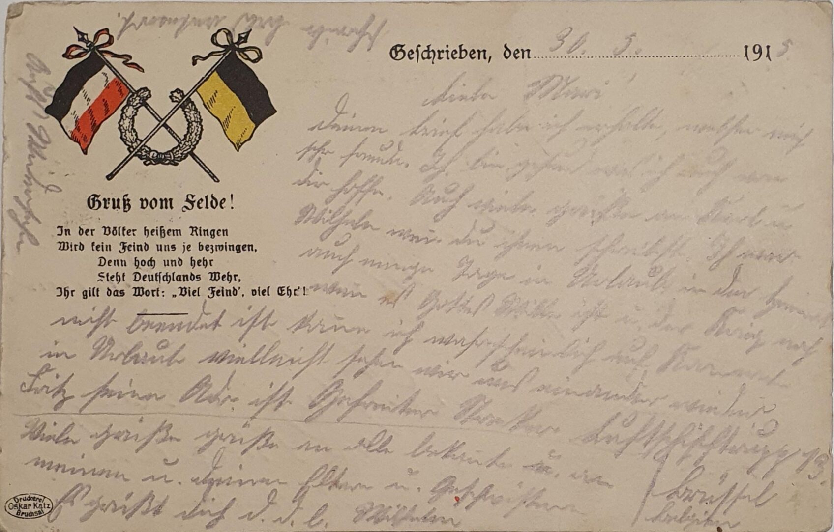 Deutschland Deutsches Reich AK Ansichtskarte Postkarte, I. WK Weltkrieg ...