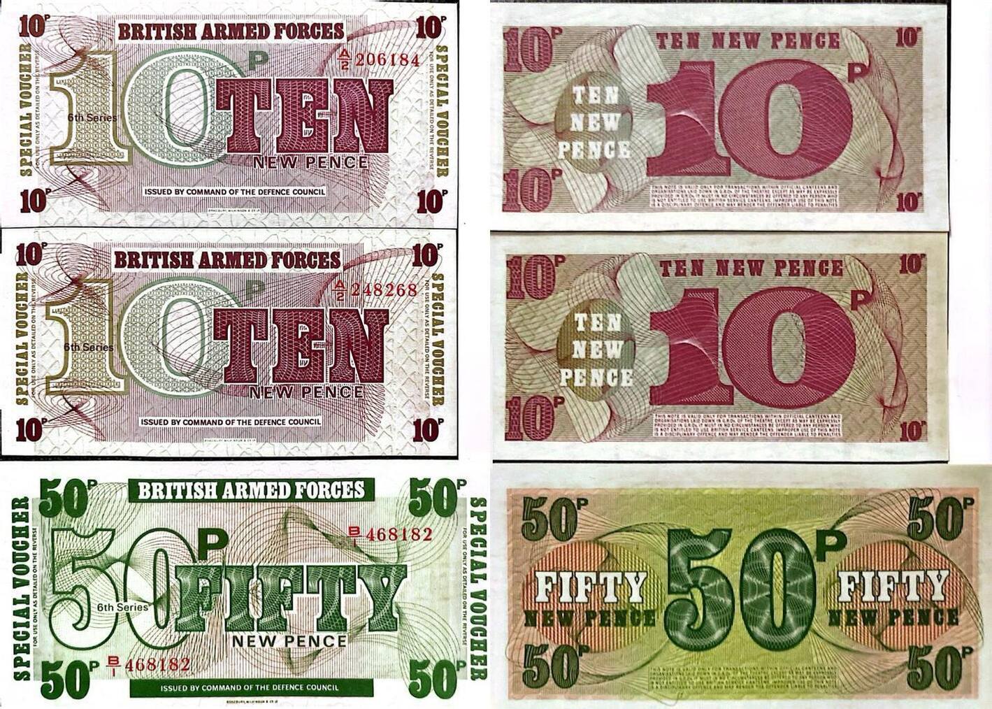 Großbritannien 10, 10, 50 Pence (1972) Banknote I+ | MA-Shops