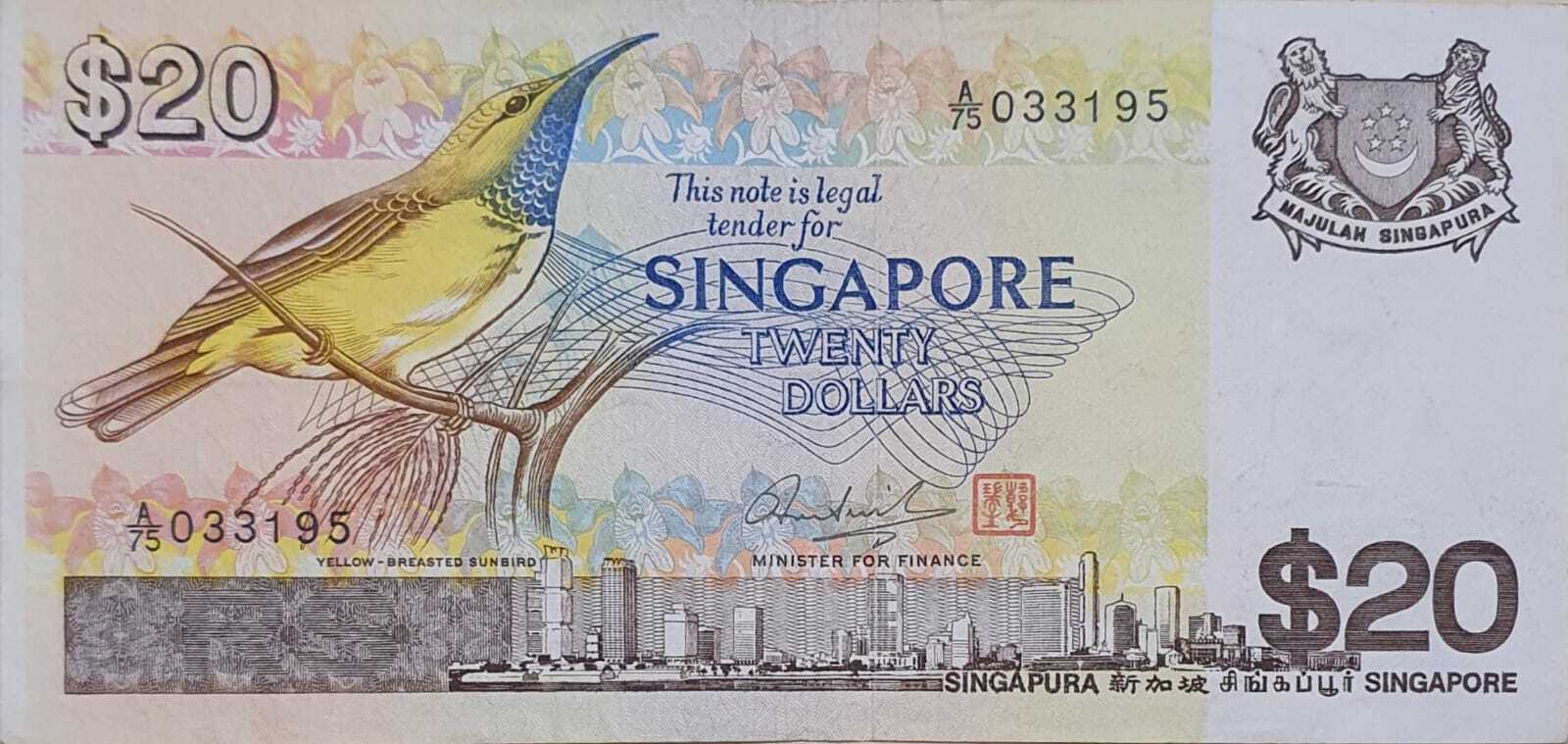 Singapur 20 Dollars 1979 Banknote EF | MA-Shops