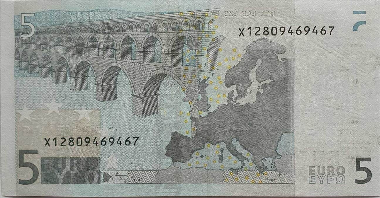 Deutschland 5 Euro 2002 Banknote fast I | MA-Shops