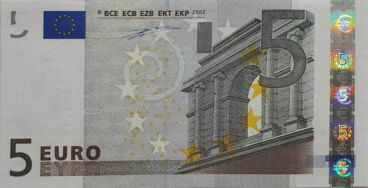 Deutschland 5 Euro 2002 Banknote fast I | MA-Shops