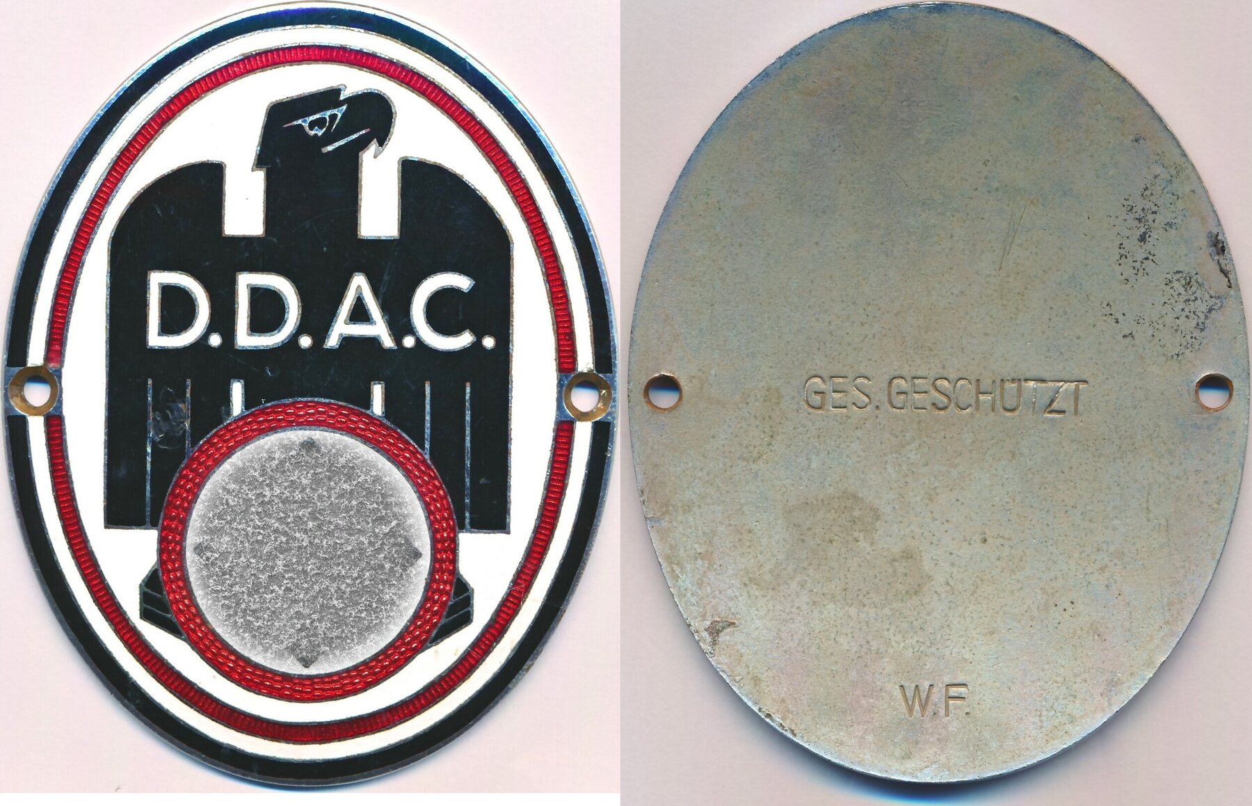 Deutschland, Drittes Reich Plakette, Schild, ADAC o.D. (1933-1945) DDAC ...