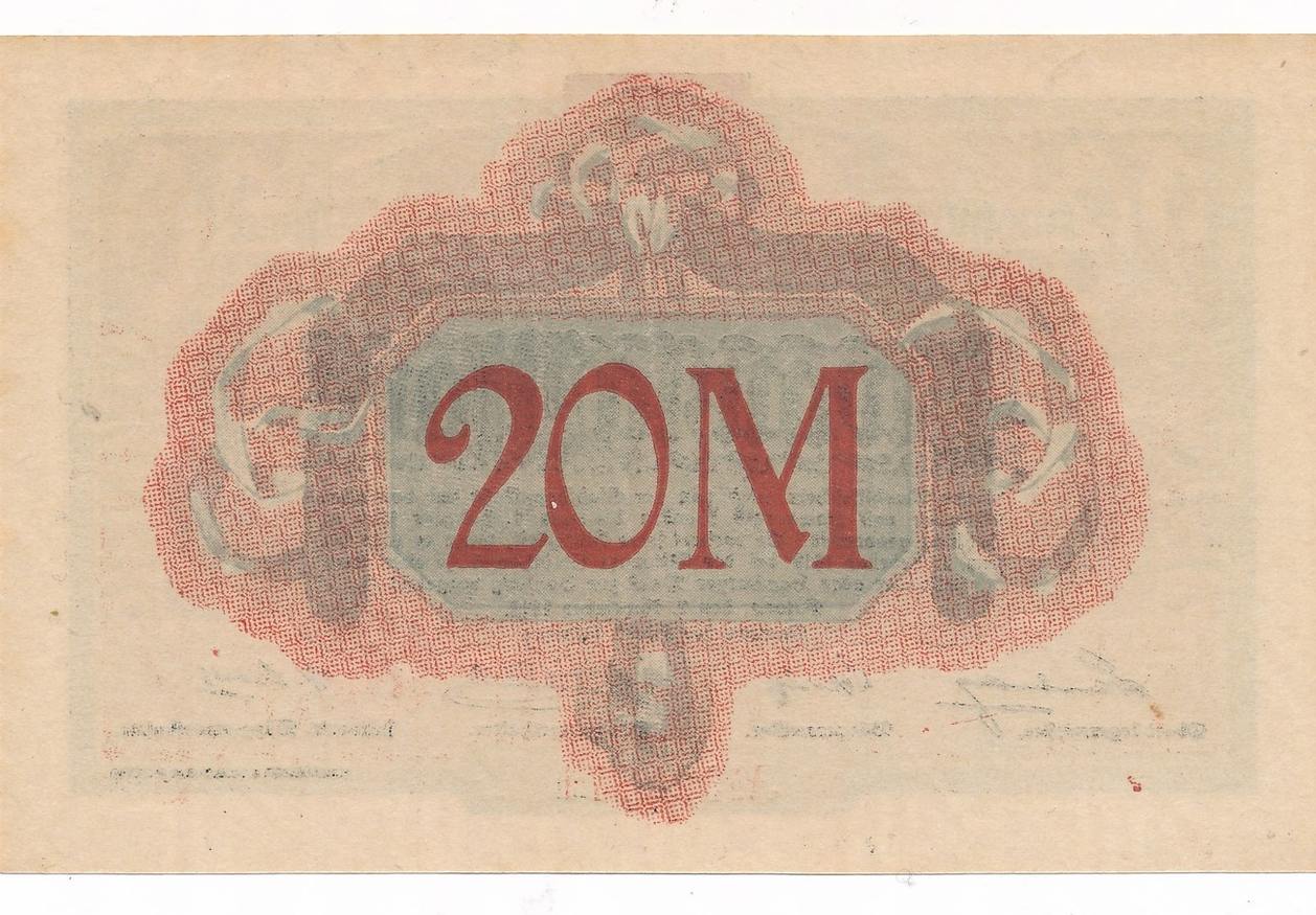 Altona 20 Mark 1918 Aushilfsschein der Stadthauptkasse, Nr. 322870 | MA ...