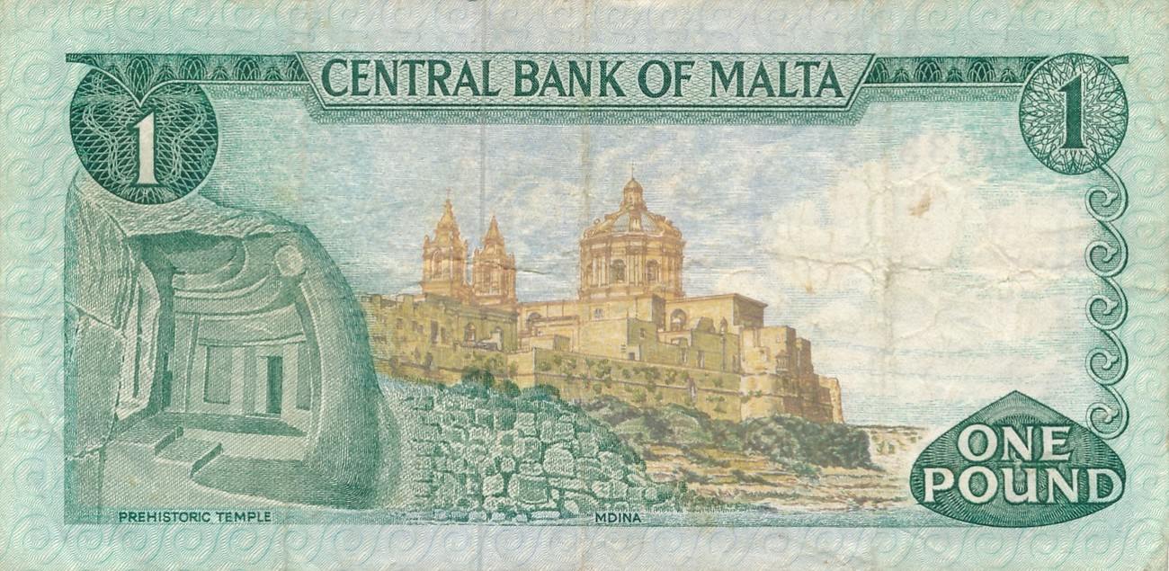 Malta 1 Pound 1967 Geldschein Banknote IV | MA-Shops