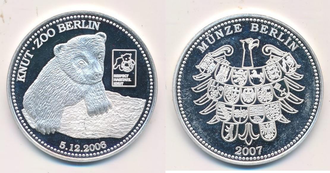 2007 Moderne Medaille Knut Zoo Berlin | MA-Shops
