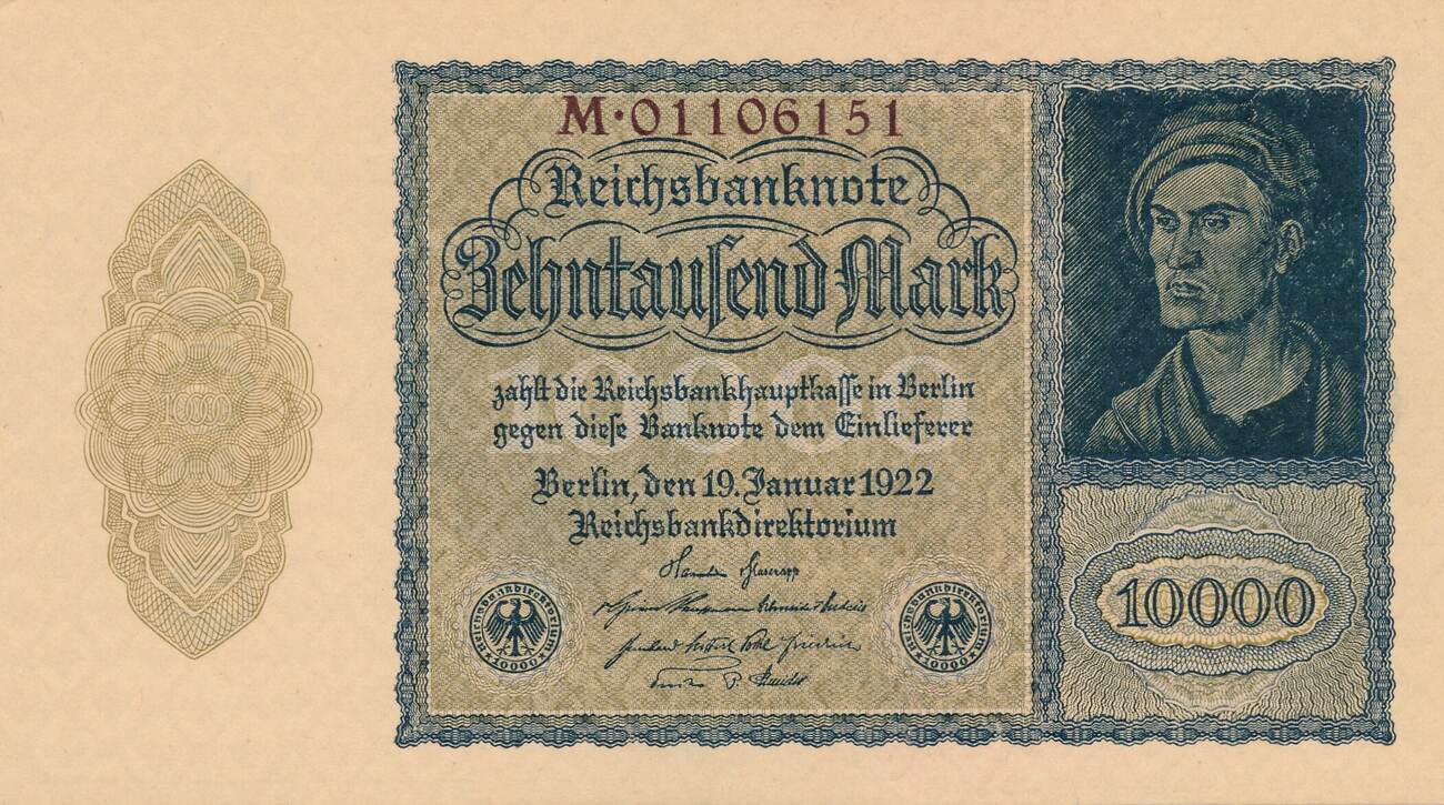 Deutsches Reich Deutschland, Weimarer Republik 10000 Mark ...