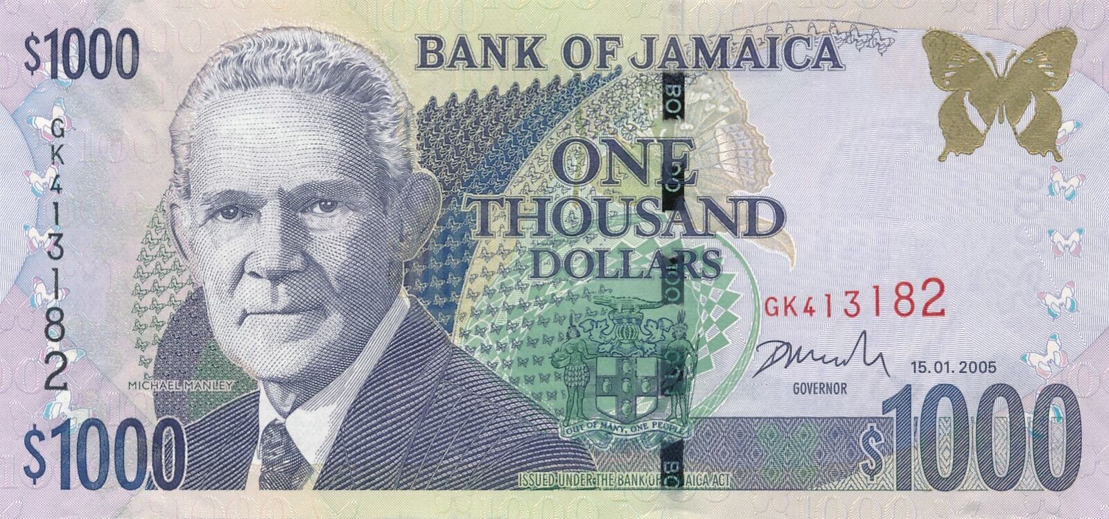 Jamaica 1000 Dollars 2005 Banknote unc | MA-Shops