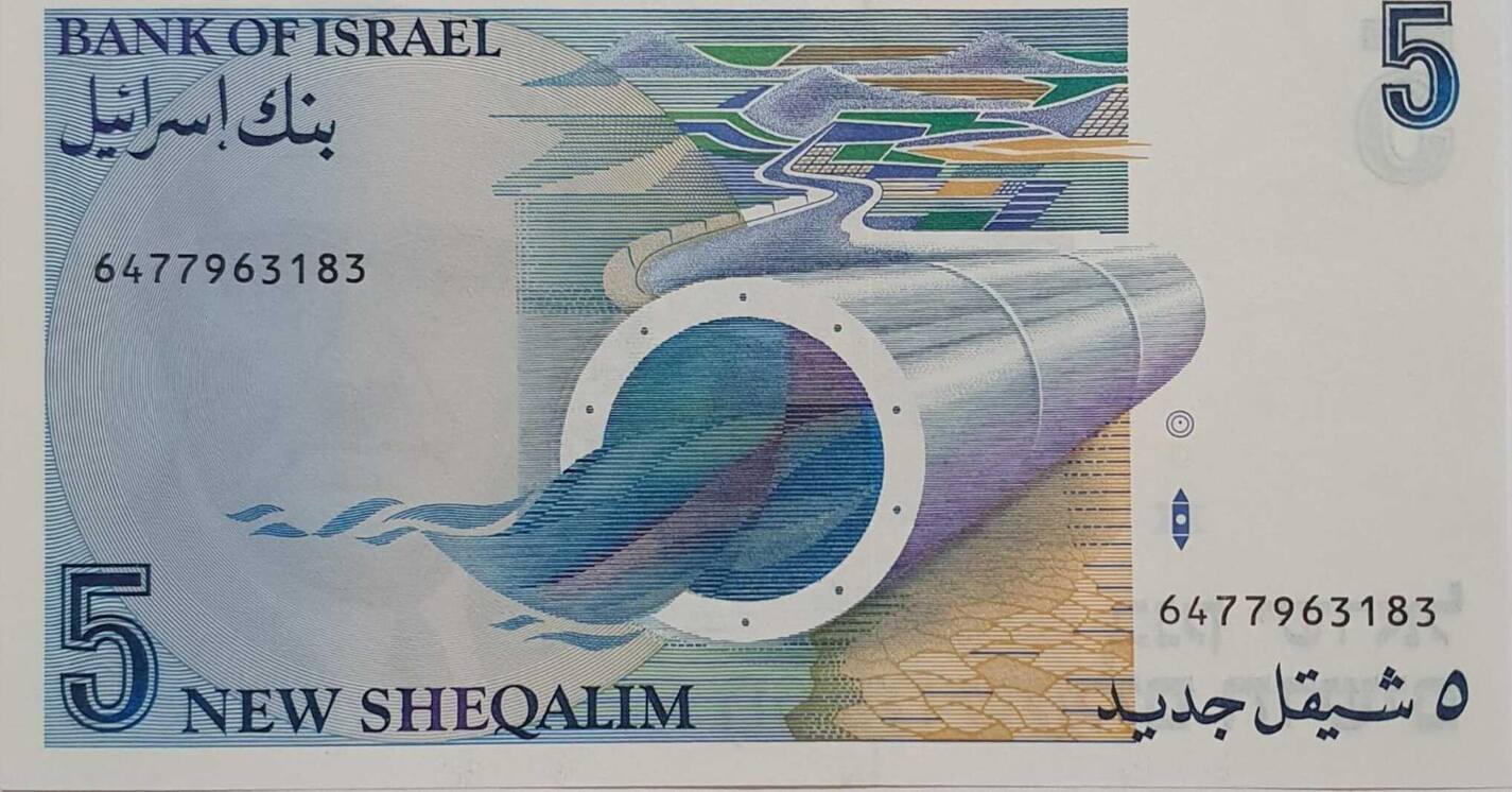 Israel 5 Neue Shekel 1985 Banknote fast unc | MA-Shops