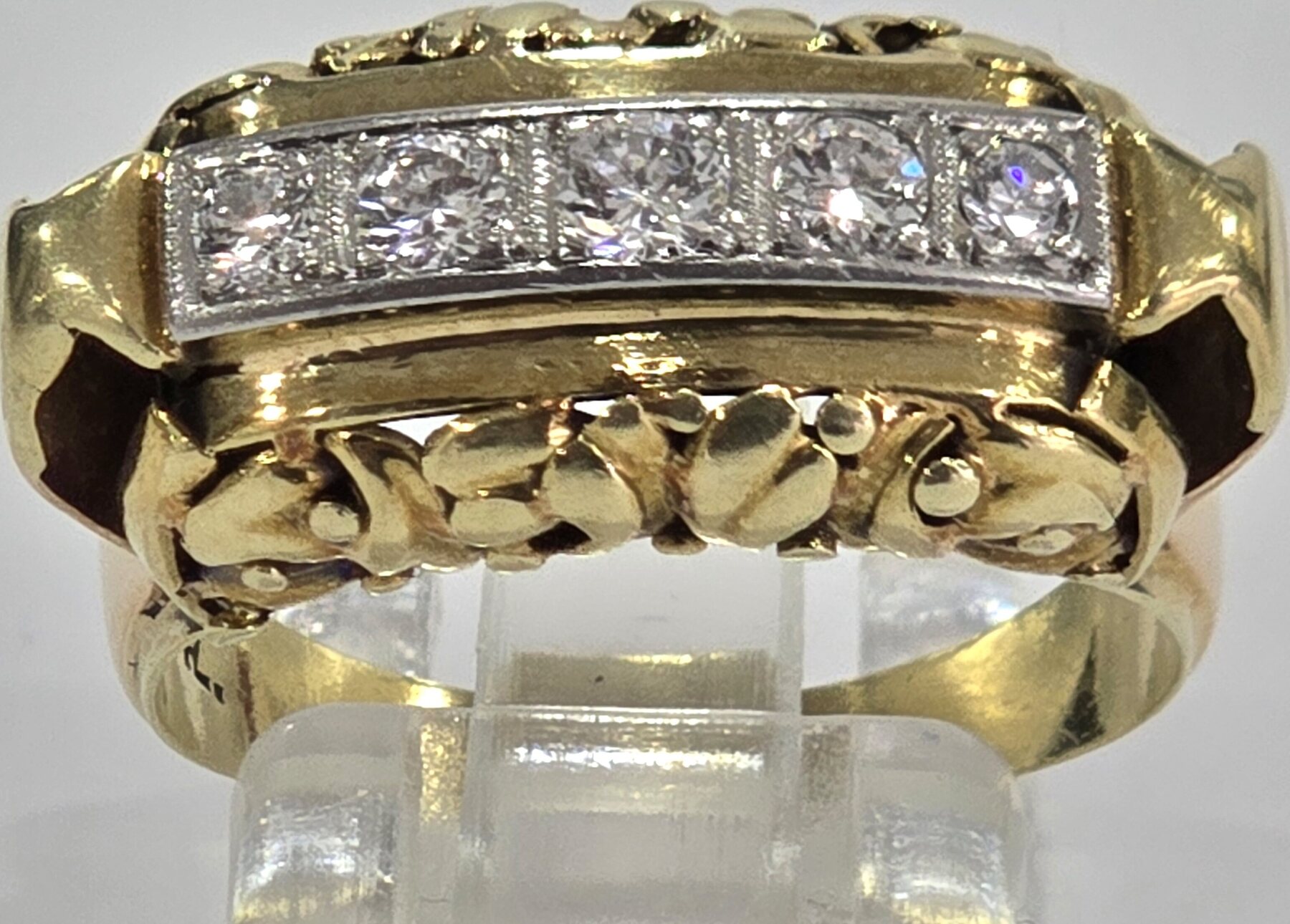 Goldschmuck Brillantschmuck Vintage 14K 585 er Gold Ring mit Brillant, Brillantring Goldring ...