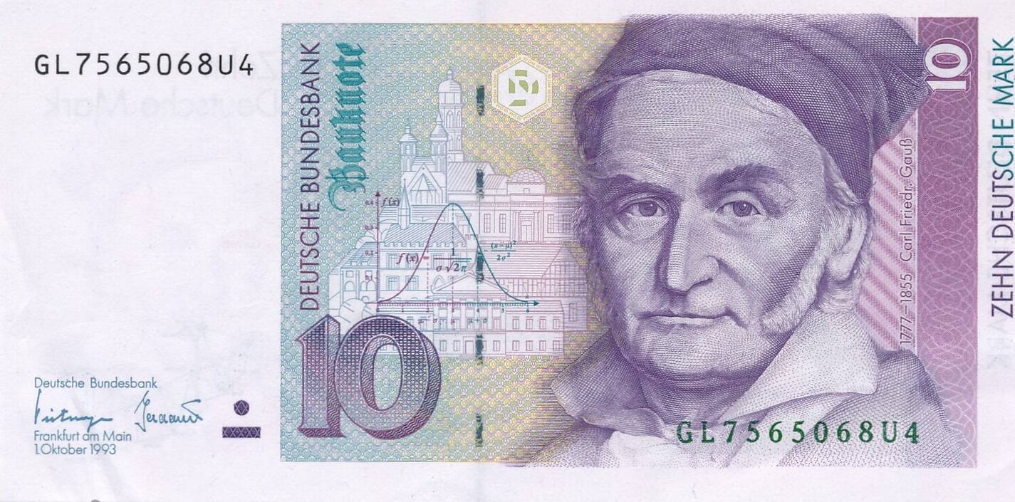 Deutschland BRD 10 Deutsche Mark DM 1993 Bundesbanknote GL/U EF | MA-Shops
